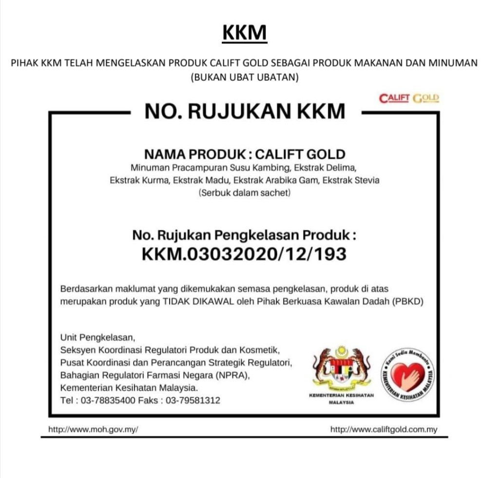 NAK SEMBUH LUTUT – CALIFT GOLD